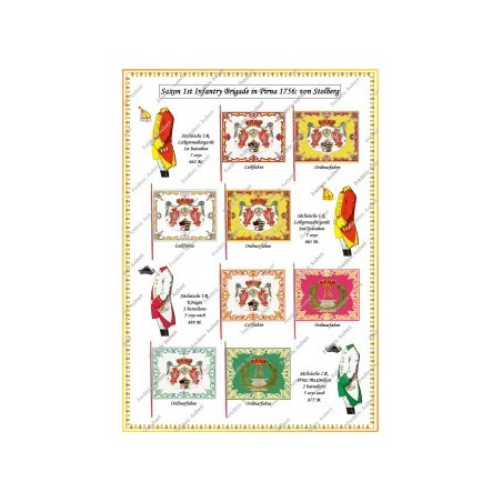 Saxony - Full Army - Uniforms and Flags 1756-1762