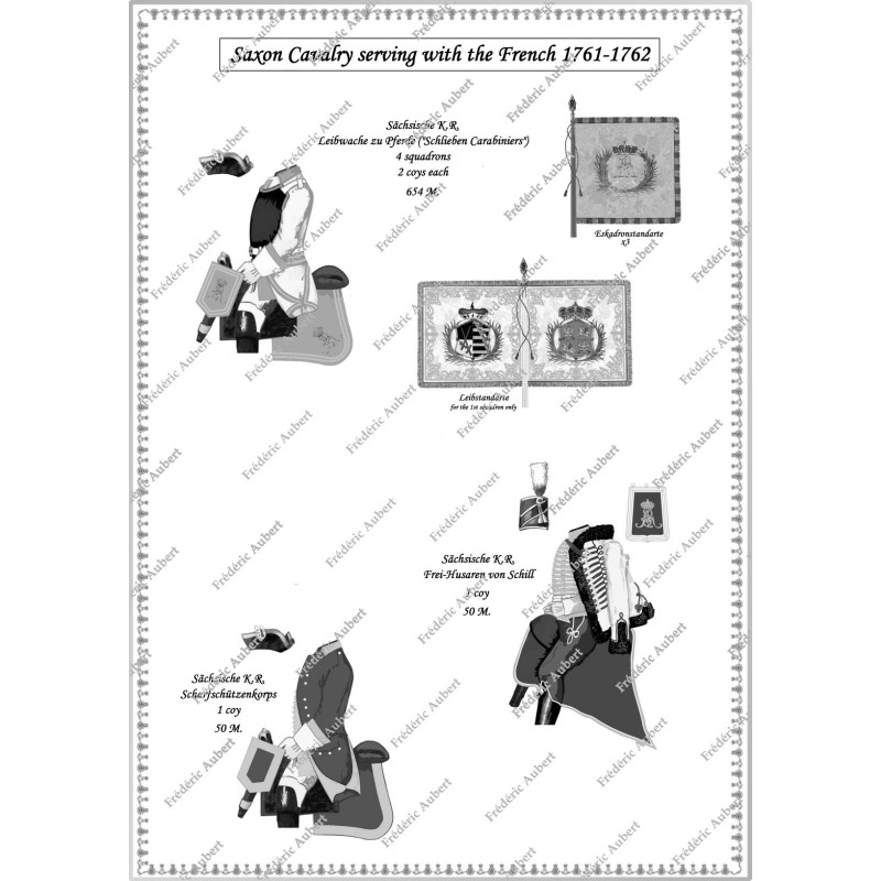 Saxony - Full Army - Uniforms and Flags 1756-1762