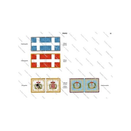 Saxon Army: Flags to Print (8 plates)