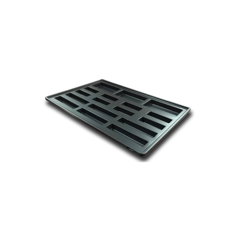 5 Black countertrays with transparent lid for 5/8" (15mm) counters