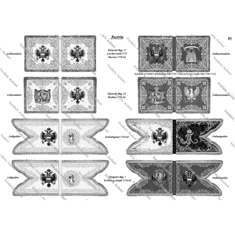 Austrian Army: Flags to Print (18 plates)