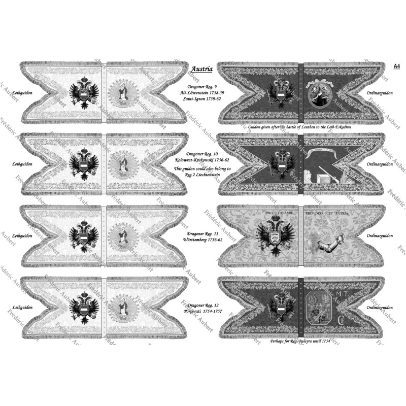 Austrian Army: Flags to Print (18 plates)