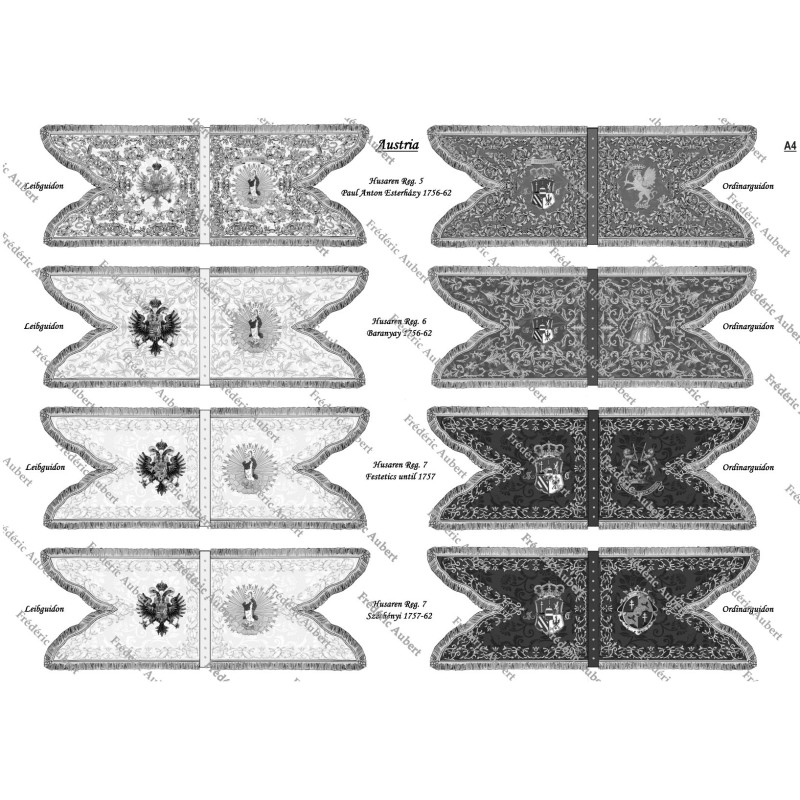 Austrian Army: Flags to Print (18 plates)