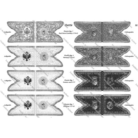 Austrian Army: Flags to Print (18 plates)