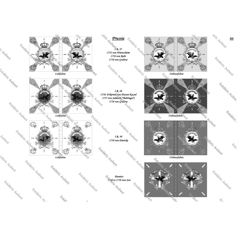 Prussian Army - Infantry: Flags to Print (19 plates)