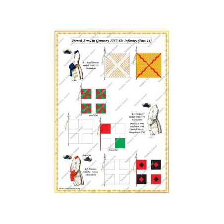 French Army in Germany "Infantry" - Uniforms and Flags 1757-1762