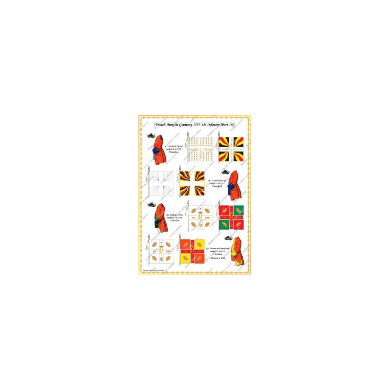 French Army in Germany "Infantry" - Uniforms and Flags 1757-1762