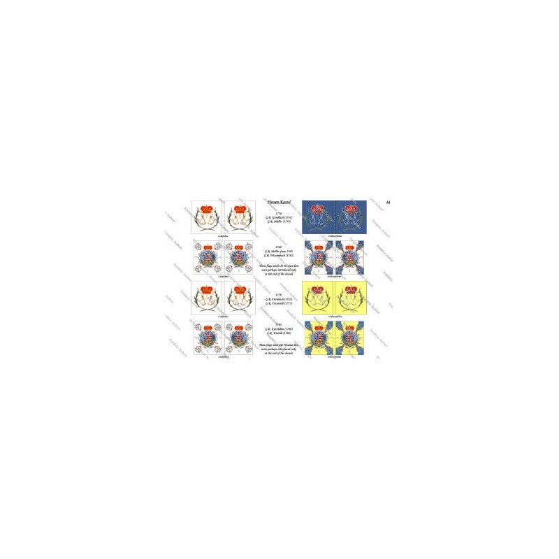 Hessen-Kassel Army: Flags to Print (13 plates)
