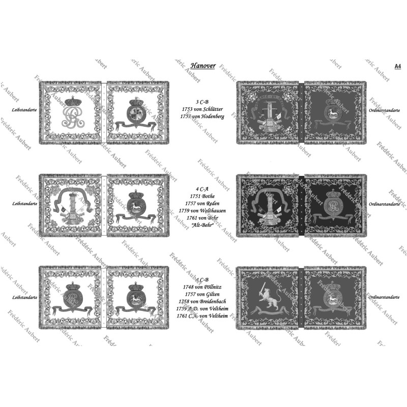 Hanoverian Army: Flags to Print (17 plates)