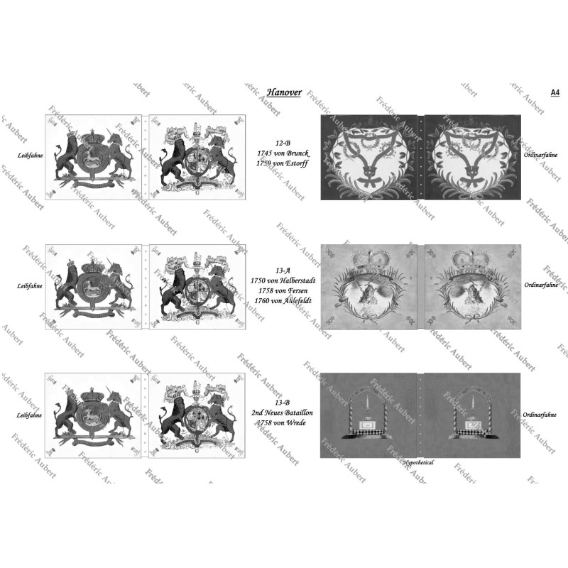 Hanoverian Army: Flags to Print (17 plates)