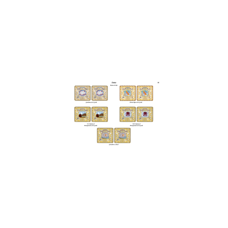 French Army - Garde + Infantry: Flags to Print (28 plates)