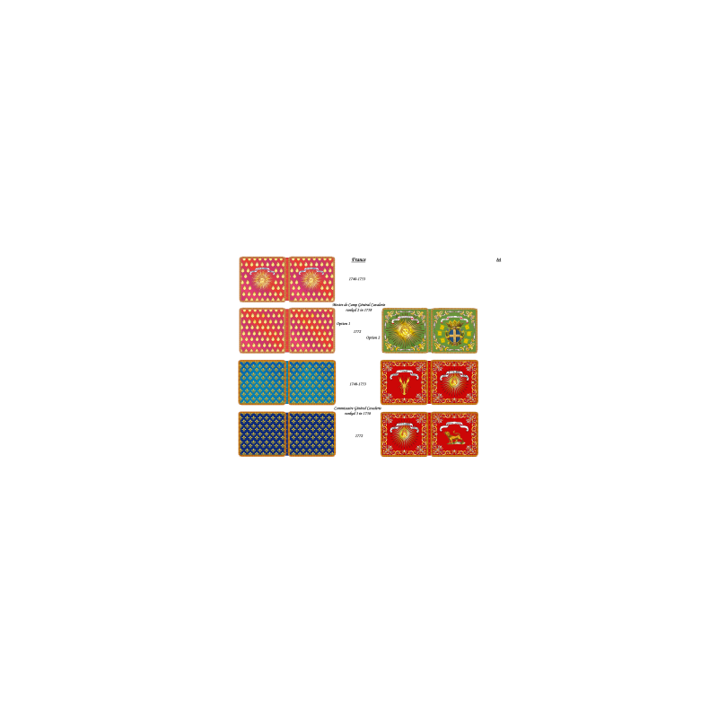 French Army - Cavalry + Light troops: Flags to Print (28 plates)