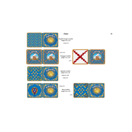 French Army - Cavalry + Light troops: Flags to Print (28 plates)